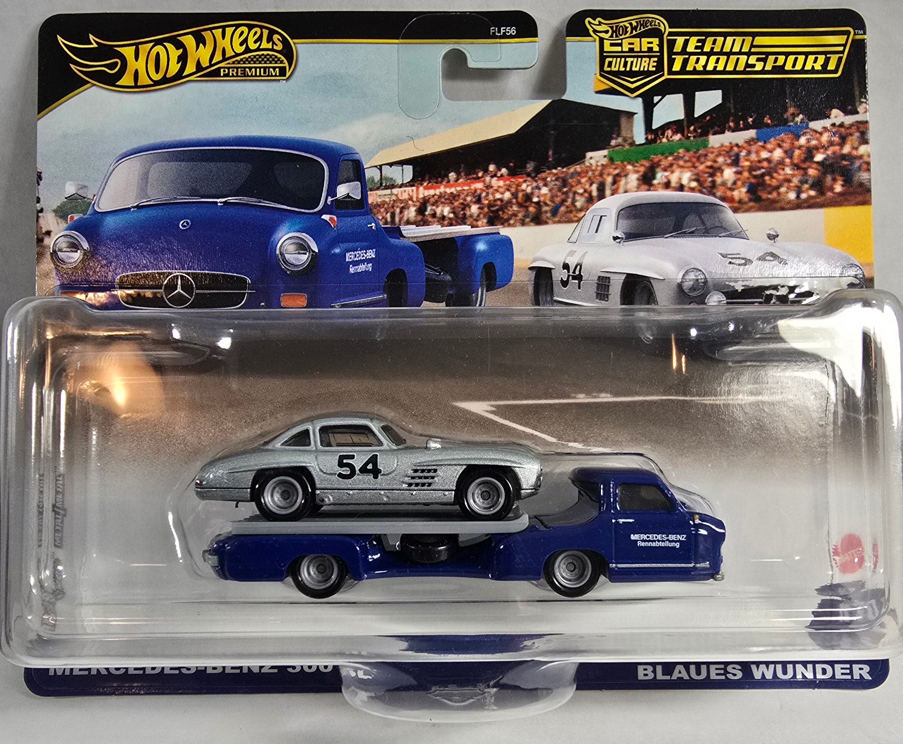 Hot Wheels Team Transport Mercedes Benz 300 SL & 55 Blaues Wunder 2024 ...