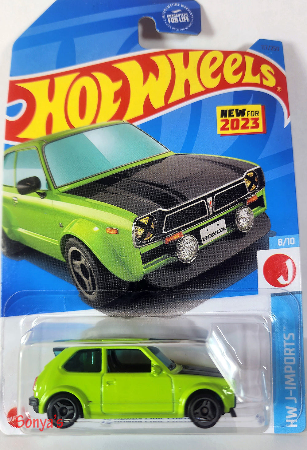 Hot Wheels Green 73 Honda Civic Custom 2023 – Sonya's Diecast