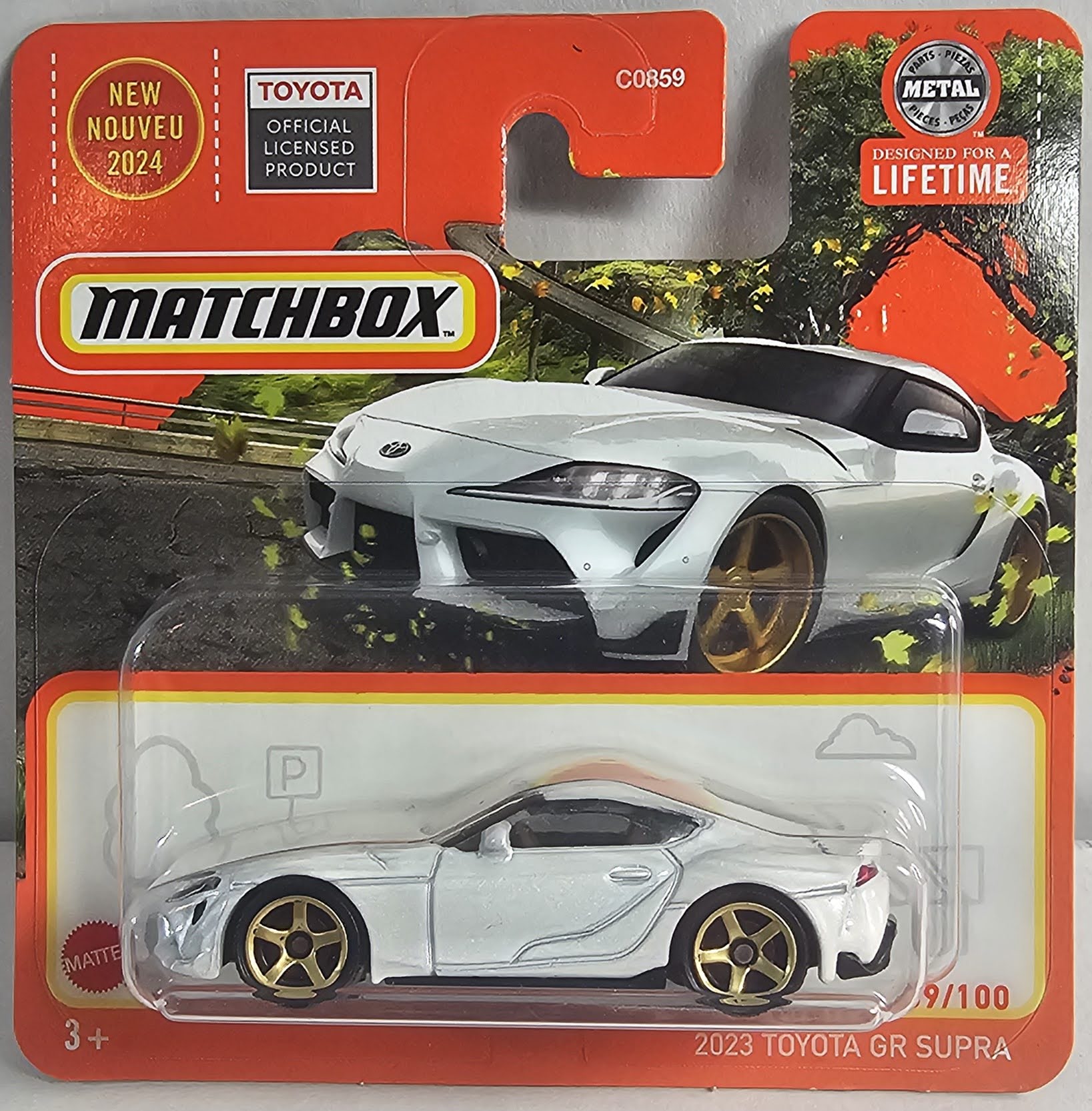 Matchbox White 2023 Toyota GR Supra Short card 2024 – Sonya's Diecast